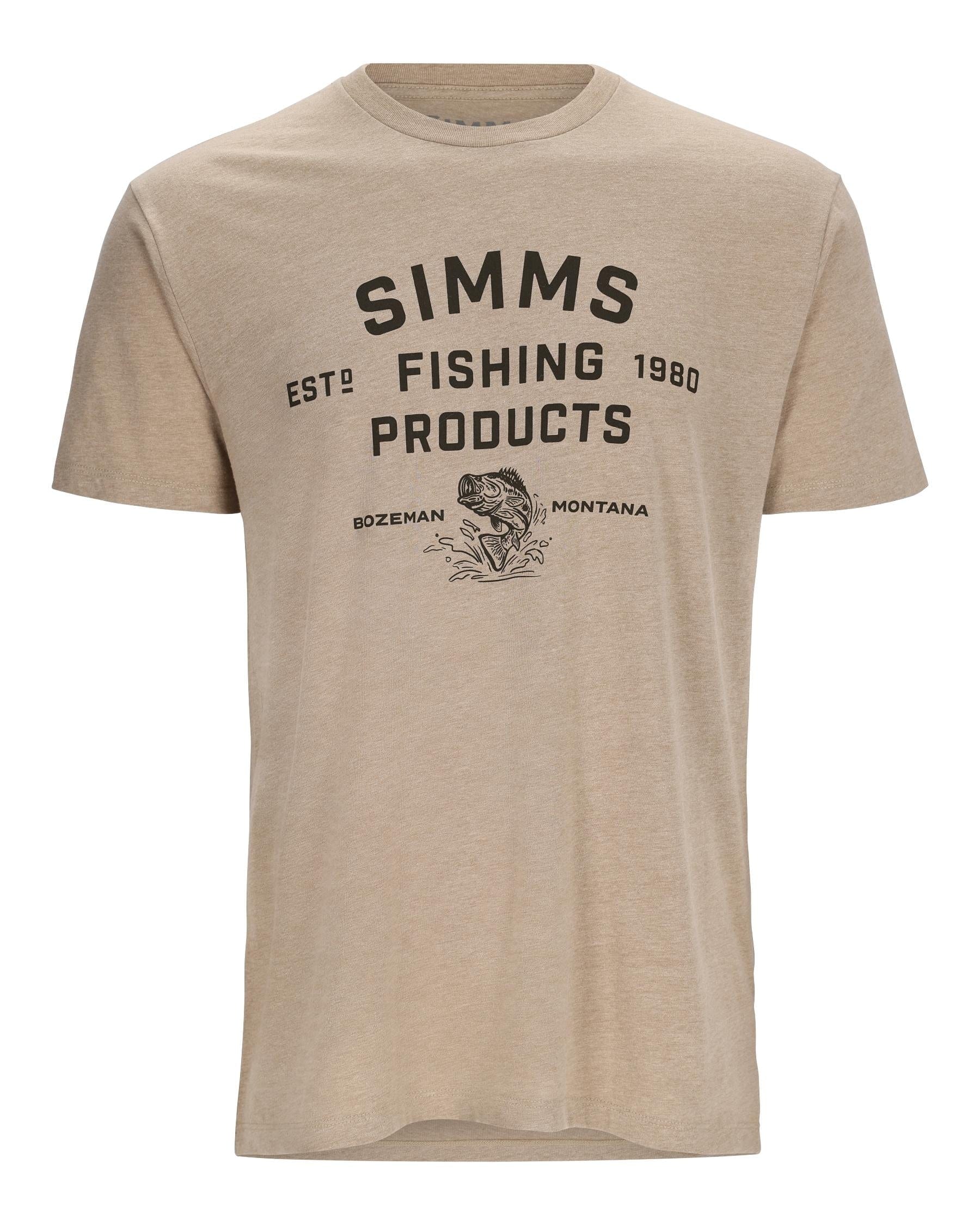 Simms Stacked Logo Bass T-Shirt – Fishing World